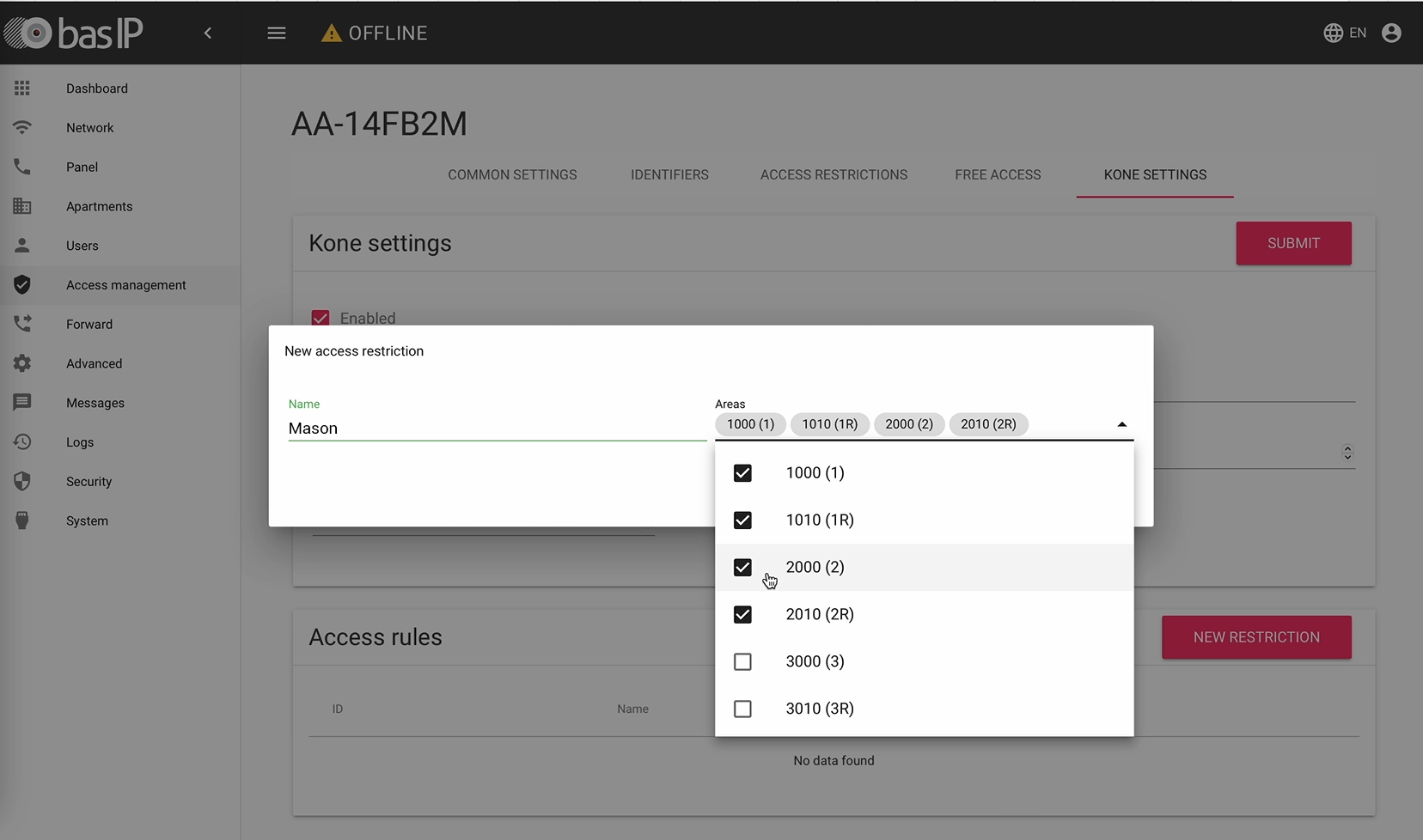 BAS-IP Integration with KONE - BAS-IP