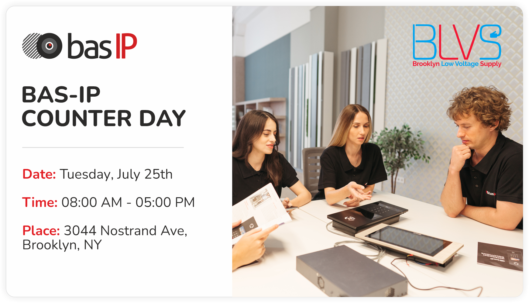 BAS-IP Counter Day in Nostrand Ave, NY, July 25 - BAS-IP