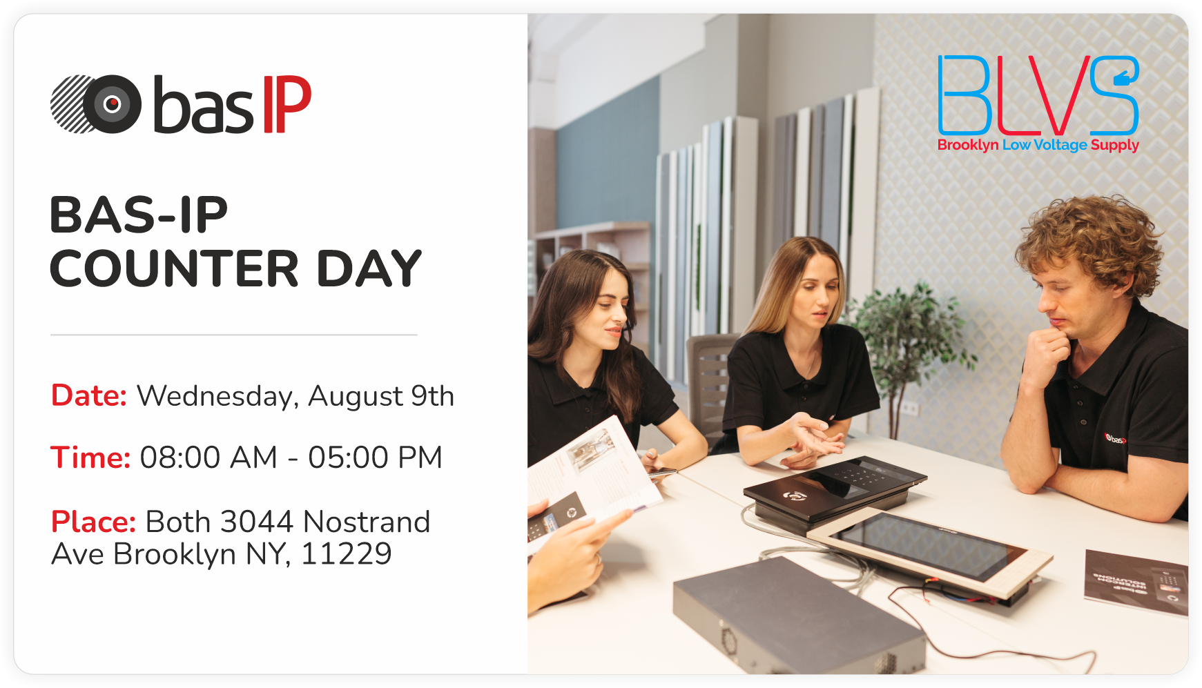 BAS-IP Meter Day in Brooklyn, New York, August 9 - BAS-IP