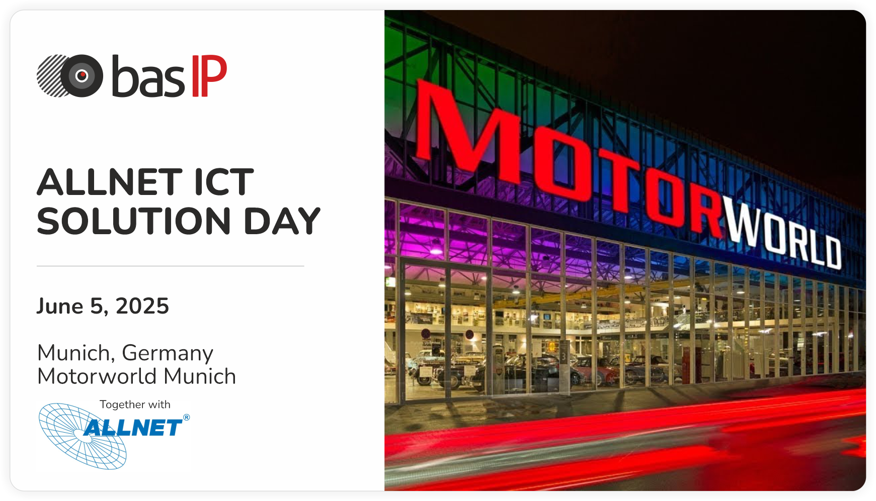 BAS-IP vai participar no ALLNET ICT Solution Day em Munique - BAS-IP